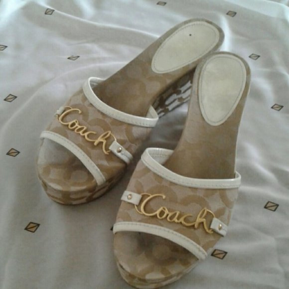 Coach | Shoes | Coach Carissa Signature Platform Slides 8 | Poshmark